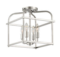 Meridian 4-Light Polished Nickel Semi-Flush Mount Ceiling Light at Menards®
