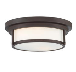 Meridian 2-Light Oil Rubbed Bronze Flush Mount Ceiling Light at Menards®