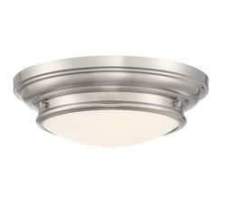 Meridian 2-Light Brushed Nickel Flush Mount Ceiling Light at Menards®