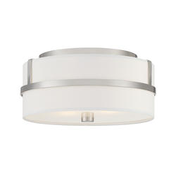 Meridian 2-Light Brushed Nickel Flush Mount Ceiling Light at Menards®