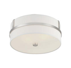 Meridian 2-Light Brushed Nickel Flush Mount Ceiling Light at Menards®