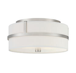 Meridian 2-Light Brushed Nickel Flush Mount Ceiling Light at Menards®
