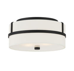 Meridian 2-Light Matte Black Flush Mount Ceiling Light at Menards®
