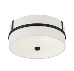 Meridian 2-Light Matte Black Flush Mount Ceiling Light at Menards®