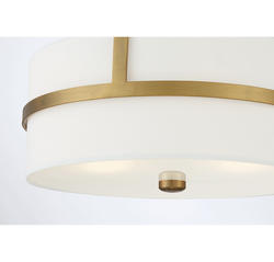 Meridian 2-Light Natural Brass Flush Mount Ceiling Light at Menards®