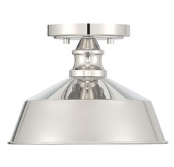 Meridian 1-Light Polished Nickel Semi-Flush Mount Ceiling Light at Menards®