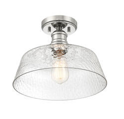 Meridian 1-Light Polished Nickel Semi-Flush Mount Ceiling Light at Menards®