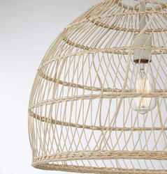 Meridian 1-Light Natural Rattan with a Matching Socket Pendant at Menards®