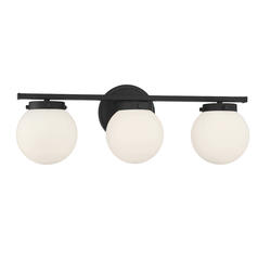 Meridian 3-Light Matte Black Vanity Light at Menards®