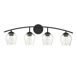 Meridian 4-Light Matte Black Vanity Light at Menards®