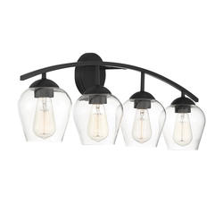 Meridian 4-Light Matte Black Vanity Light at Menards®