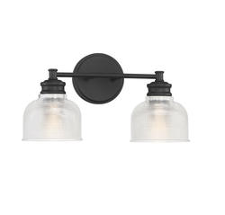 Meridian 2-Light Matte Black Vanity Light at Menards®