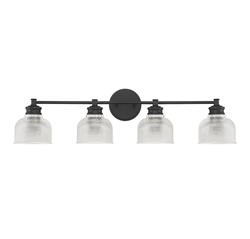Meridian 4-Light Matte Black Vanity Light at Menards®