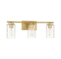 Meridian 3-Light Natural Brass Vanity Light at Menards®