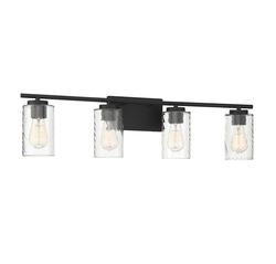Meridian 4-Light Matte Black Vanity Light at Menards®