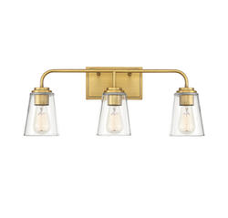 Meridian 3-Light Natural Brass Vanity Light at Menards®