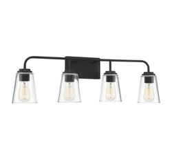 Meridian 4-Light Matte Black Vanity Light at Menards®