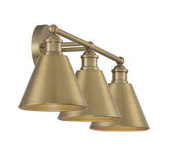 Meridian 3-Light Natural Brass Vanity Light at Menards®