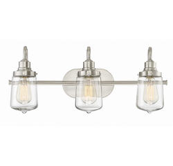 Meridian 3-Light Brushed Nickel Vanity Light at Menards®