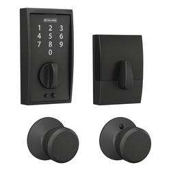 Schlage® Bowery Door Knob with Century Trim and Touch™ Keyless Entry ...