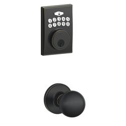 Dexter® by Schlage® Corona Aged Bronze Door Knob and Keypad Door ...