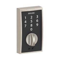Schlage® Touch™ Keyless Entry Door Deadbolt with Century Trim in Satin ...