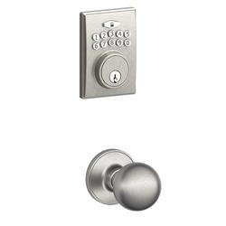 Dexter® by Schlage® Corona Stainless Steel Door Knob and Keypad Door ...