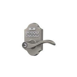 Schlage® Keypad Lever with Billows Trim in Satin Nickel at Menards®