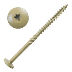 Grip Fast® Premium #10 x 3" Oval Washer Head Star Drive Cabinet Screws ...