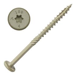 Grip Fast® Premium 5/16" x 4" Star Drive Tan Washer Head Structural ...