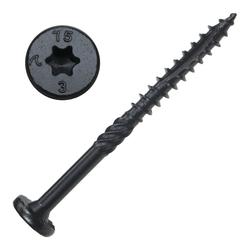 Grip Fast® Premium 1/4" x 3" Star Drive Black Washer Head Structural ...