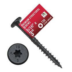 Grip Fast® Premium 5/16" x 3" Star Drive Black Washer Head Structural ...