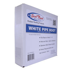 White Membrane Low Slope Roofing Pipe Boot with Clamp at Menards®
