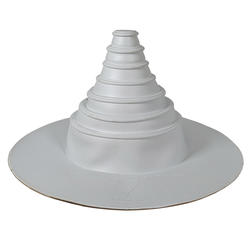 White Membrane Low Slope Roofing Pipe Boot with Clamp at Menards®