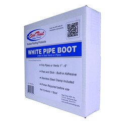 Seal Trust White Membrane Roofing Pipe Boot with Clamp at Menards®