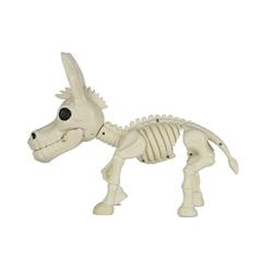 Pumpkin Hollow™ 13-1/2" Black Light Posable Halloween Donkey Skeleton ...
