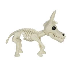 Pumpkin Hollow™ 13-1/2" Black Light Posable Halloween Donkey Skeleton ...