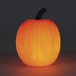 Pumpkin Hollow™ 10" Lighted Flame Halloween Pumpkin Lantern at Menards®