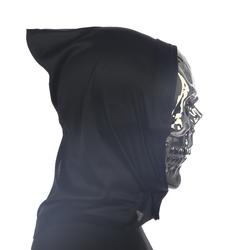 Pumpkin Hollow™ Metallic Black Skull Halloween Mask at Menards®