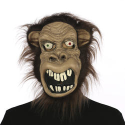 Pumpkin Hollow™ Glow-in-the-Dark Angry Chimp Halloween Mask at Menards®