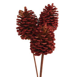 Enchanted Forest® 22" Jumbo Red Glitter Pinecone Pick at Menards®