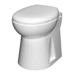 Sanicompact® Self-Contained Macerating White Tall Round Toilet System ...