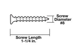 Grip Fast® #8 x 1-1/4" Square Drive Flat Head Coarse Thread Drywall ...