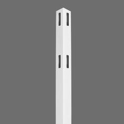 Yardworks® 4" x 4" x 6' White Vinyl 2-Rail Ranch Corner Fence Post at ...