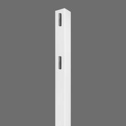 Yardworks® 4" x 4" x 6' White Vinyl 2-Rail Ranch End Fence Post at Menards®