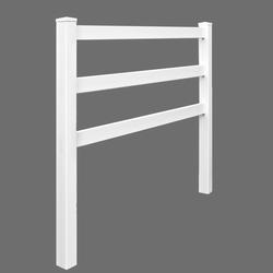 Yardworks® 5" x 5" x 7' White Vinyl 3-Rail Ranch Corner Fence Post at ...