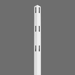 Yardworks® 5" x 5" x 7' White Vinyl 3-Rail Ranch Corner Fence Post at ...