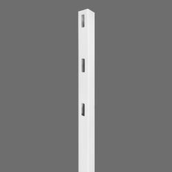 Yardworks® 5" x 5" x 7' White Vinyl 3-Rail Ranch End Fence Post at Menards®