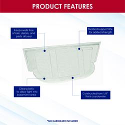 Shape Products® 39" W x 13" D x 15" H Premium Straight Bubble Window ...