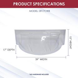 Shape Products® 39" W x 17" D x 15" H Premium Round Bubble Window Well ...